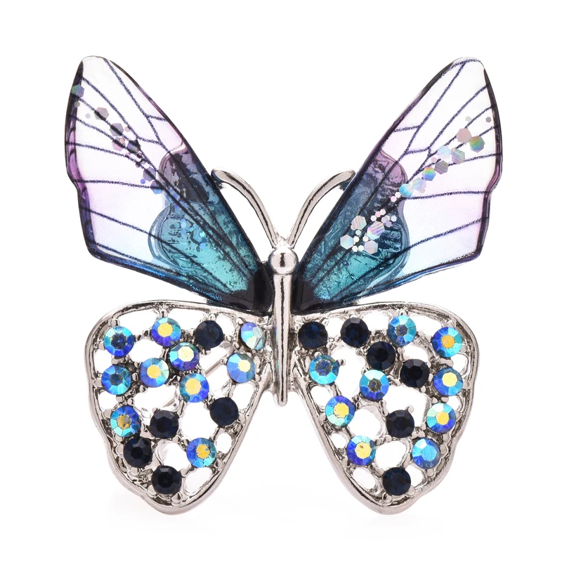Wuli-baby-Charming-Blue-Butterfly-Brooches-For-Women-Unisex-Transparent ...