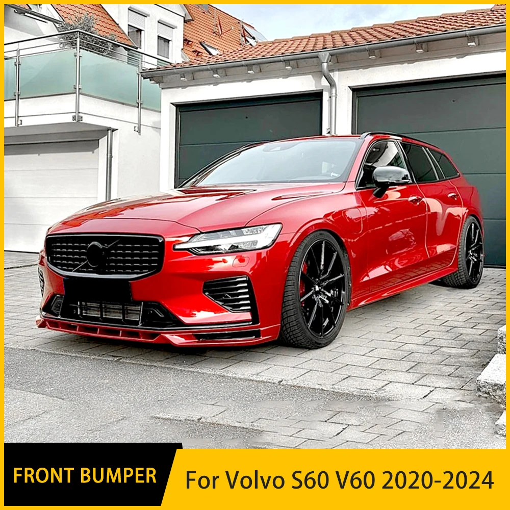 For-Volvo-S60-V60-Front-Bumper-Split-Lip-Body-Kit-Spoiler-Diffuser ...