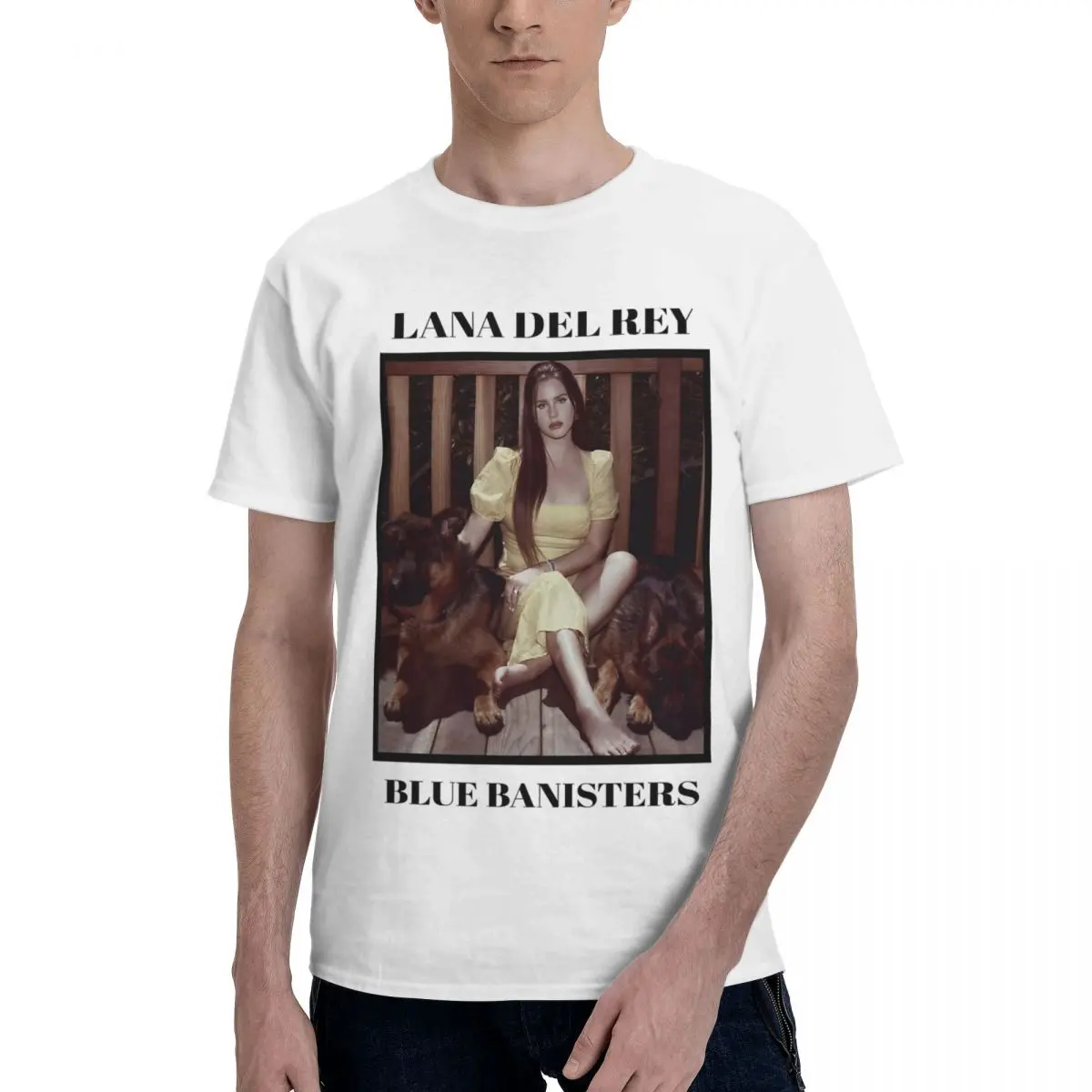 Men's T-Shirt Lana Del Ray Blue Banisters Fashion Cotton Tee Shirt ...