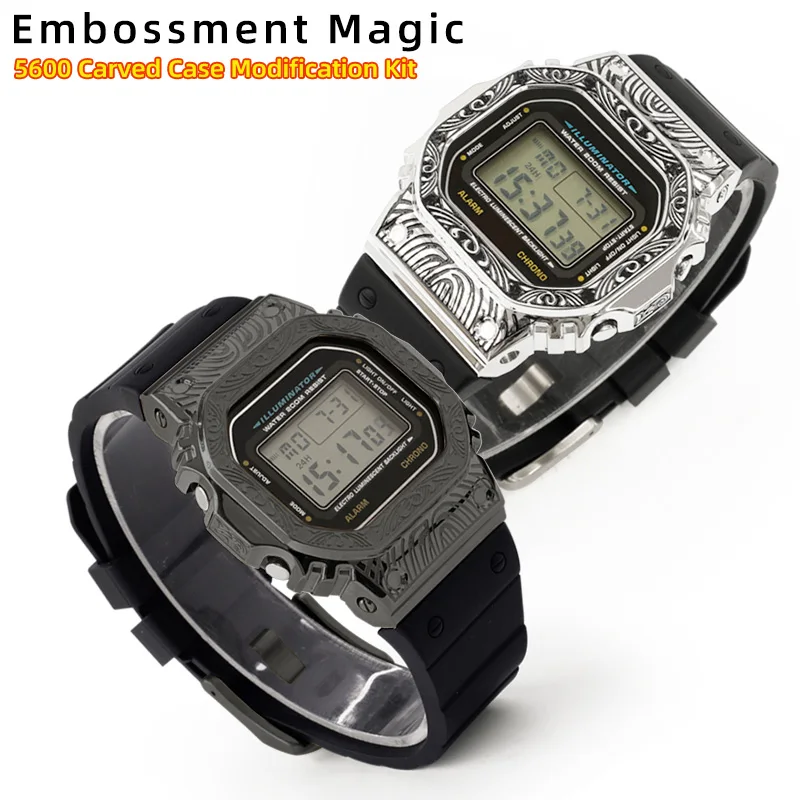 DW5600-Mod-Kit-Carved-Metal-Case-for-Watch-GW-B5600-DW5700-GB5600-GW ...