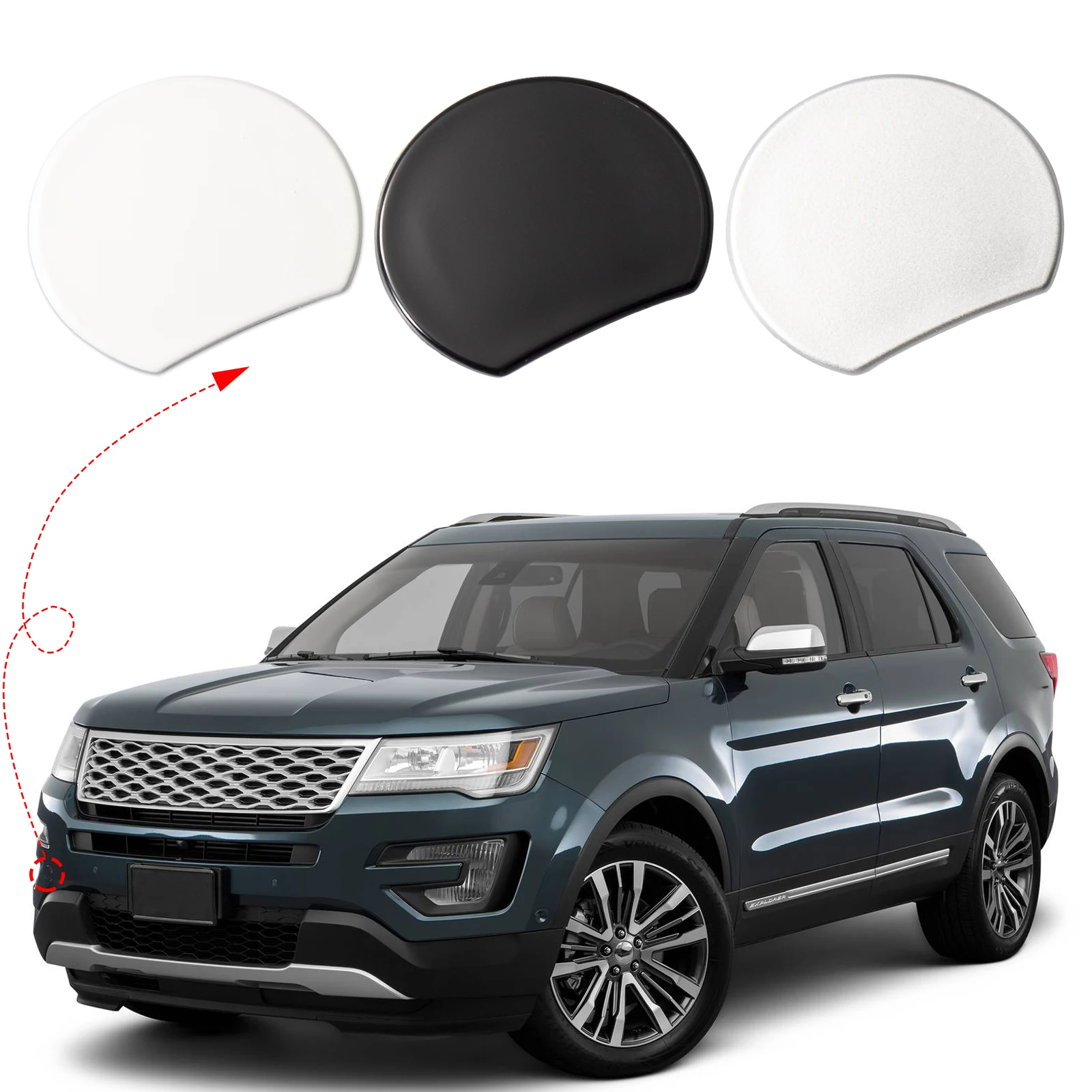 Front-Bumper-Tow-Hook-Cover-Cap-Towing-Eye-For-Ford-Explorer ...