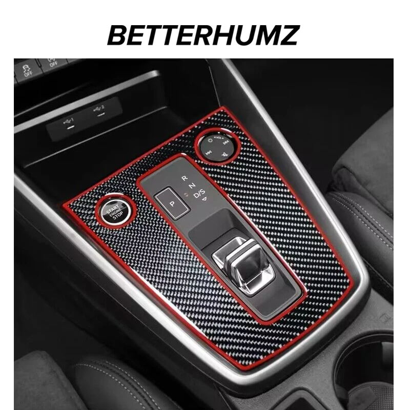 For-Audi-A3-8Y-A3L-2021-Carbon-Fiber-Center-Console-Gear-Shift-Knob ...