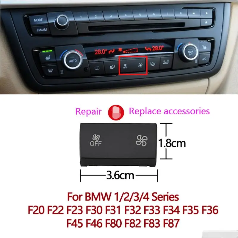 Car Styling Air Conditioning Button Replacement For BMW F20 F21 F22 F30 ...