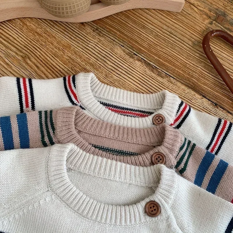 Children-Sweater-0-5Years-Kids-Boy-Girl-Long-Sleeve-O-Neck-Striped ...