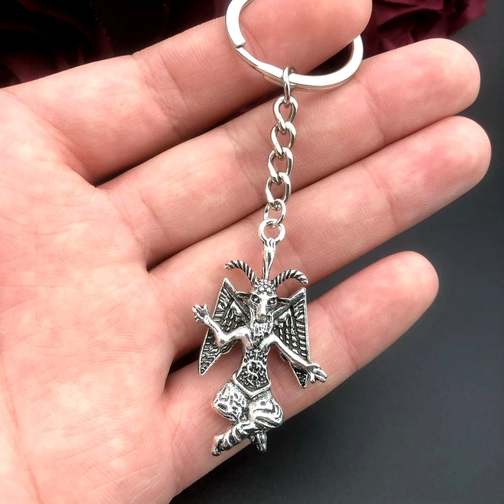 Baphomet Keychain occult left hand path seal of baphomet satanic goat ...