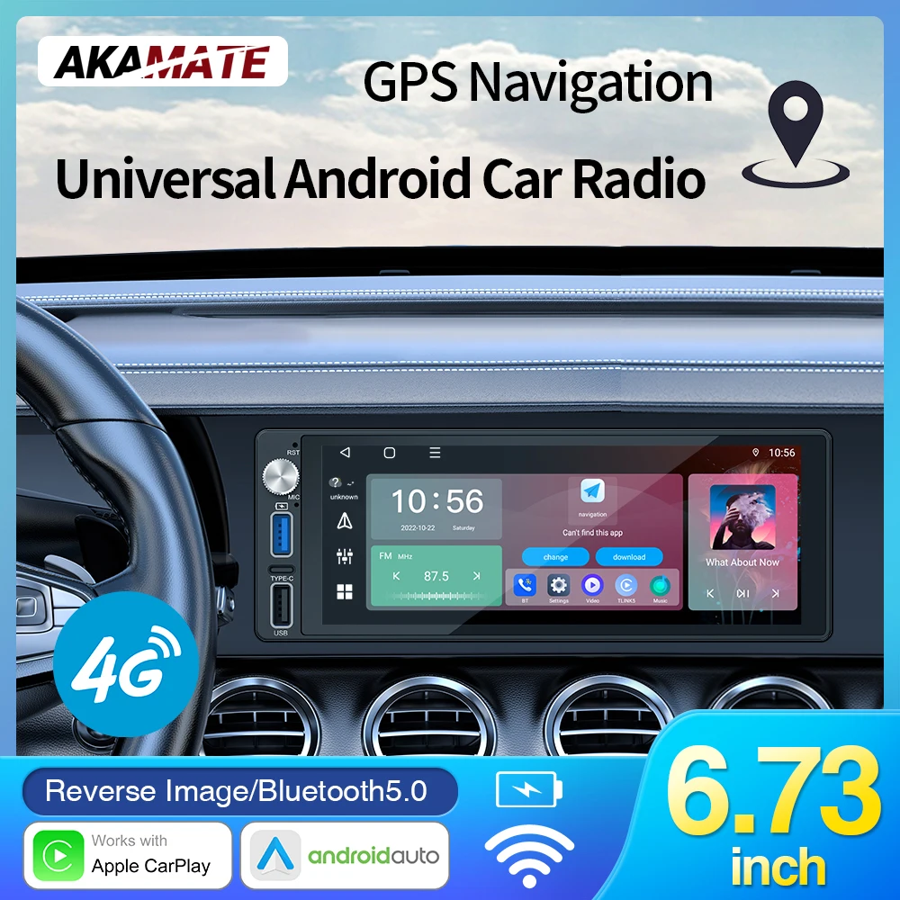 1Din-Universal-Android-Car-Radio-2GB-32GB-CarPlay-Android-Auto-FM-AM ...