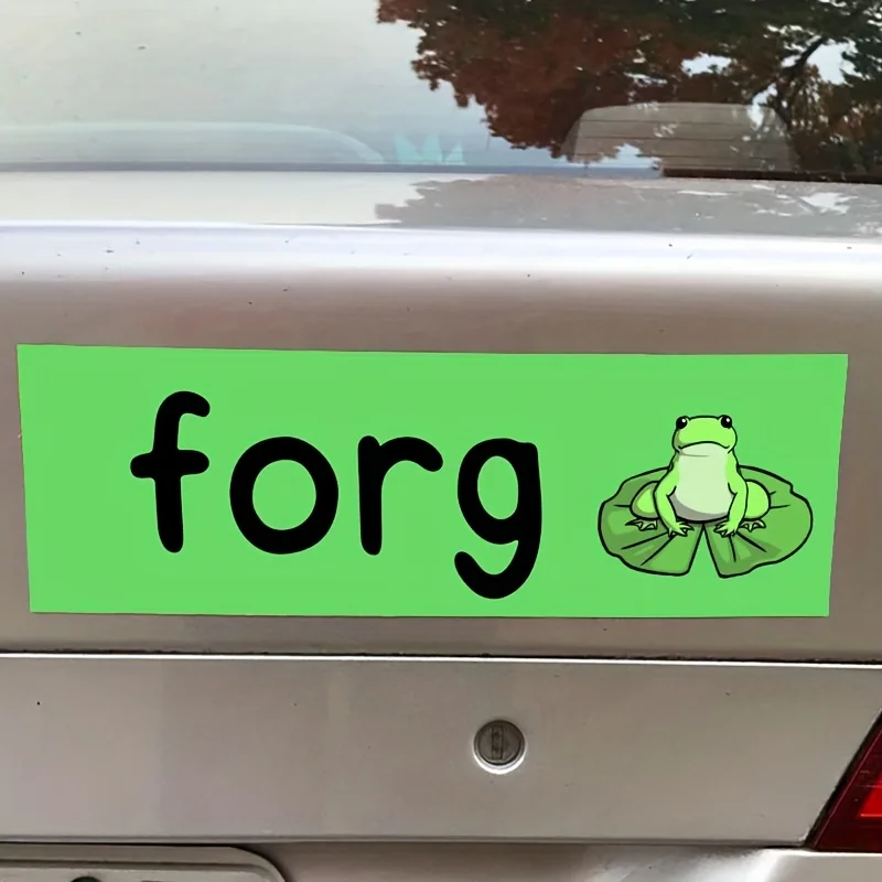 Forg-Green-Funny-Car-Stickers-For-Window-Windshield-Bumper-Sticker ...