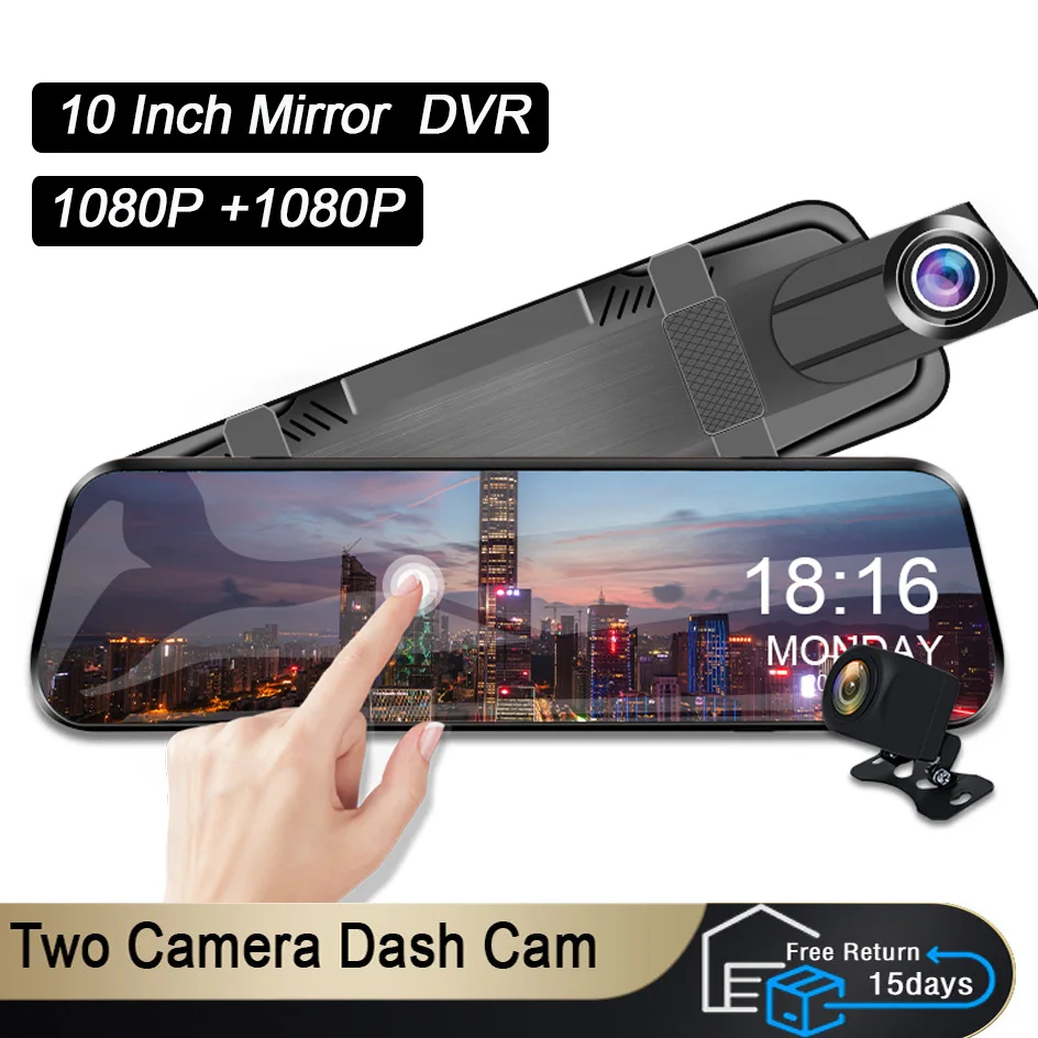 10-Inch-Mirror-Camera-for-Car-Touch-Screen-Video-Recorder-Rearview ...