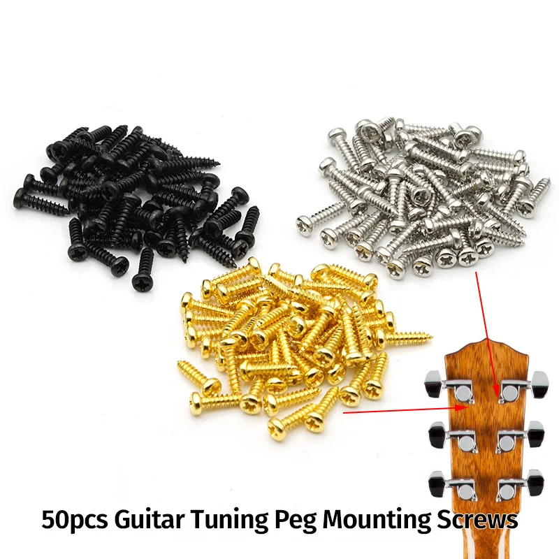 50pcs Guitar String Tuning Peg Mounting Screws Machine Heads Guitar ...