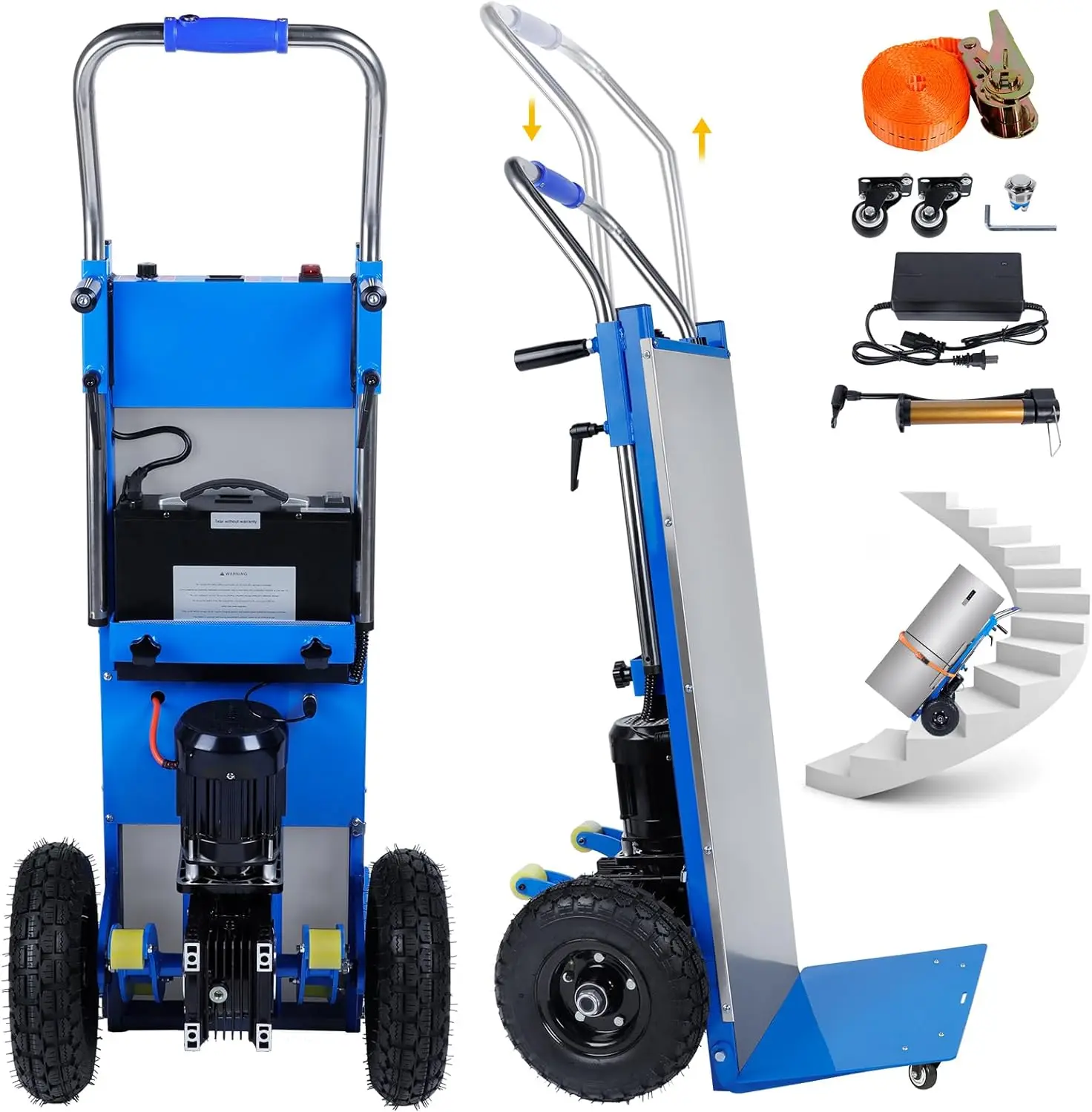 Powered-Stair-Climbing-Hand-Trucks-Dolly-Cart-880lbs-max-Load-Capacity ...