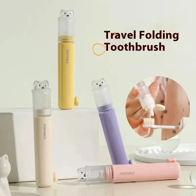 2 In1 Portable Mini Travel Toothbrush Toothpaste Set Adult Outgoing ...
