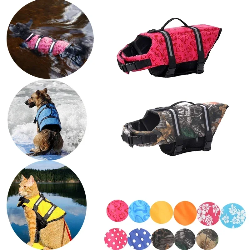 Dog-Life-Vests-Adjustable-Pet-Dog-Life-Jacket-With-Reflective-Strips ...