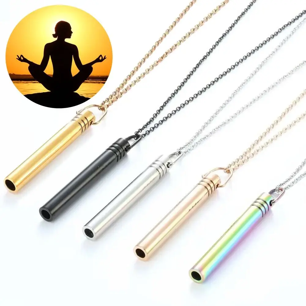 Stainless-Steel-Mindful-Breathing-Necklace-for-Anxiety-Relief-Stress ...