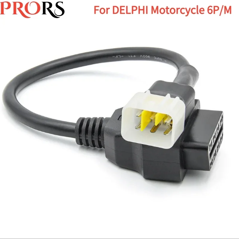 Motocicleta-Diagn-stico-Cabo-Adaptador-OBD2-6-a-16-Pin-Cord-Delphi-Test ...