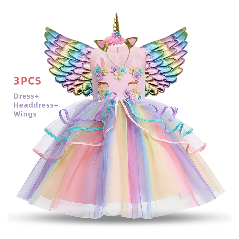 Carnival-Girls-Unicorn-Dress-Easter-Princess-Dress-Kids-Dresses-Costume ...