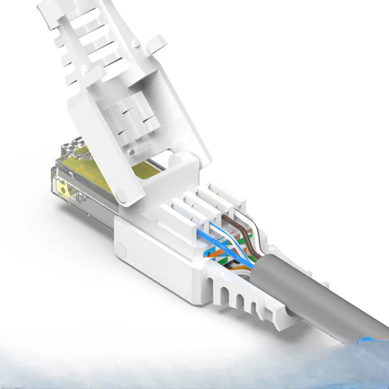 1PCS Tool Free RJ45 CAT5 Connector Ethernet Termination Plugs, 23AWG to ...