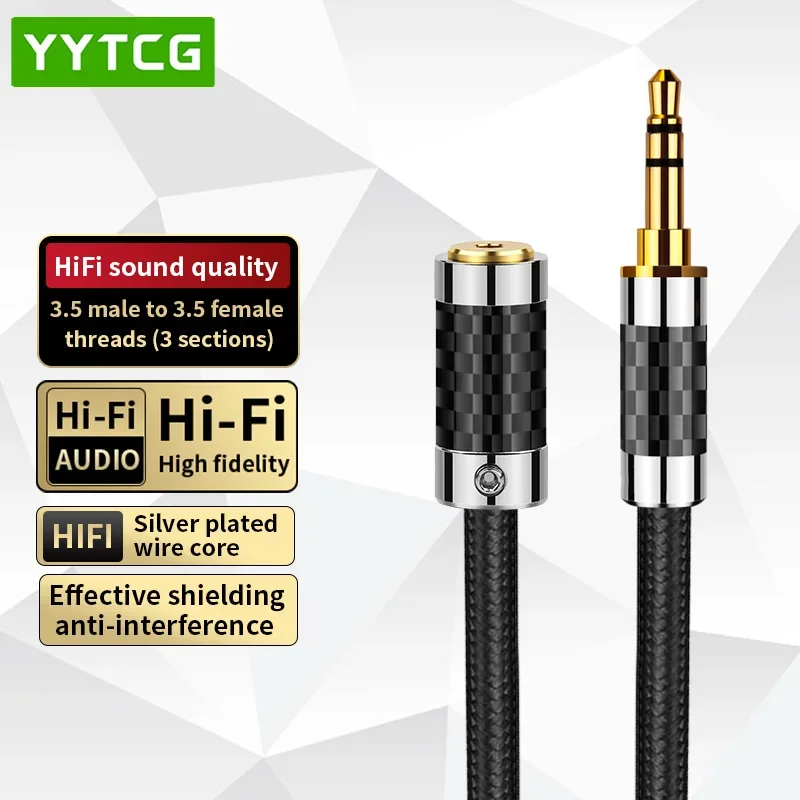 3-5mm-Jack-Male-to-Female-AUX-Cable-Hifi-Headphone-Extension-Cable-OFC ...