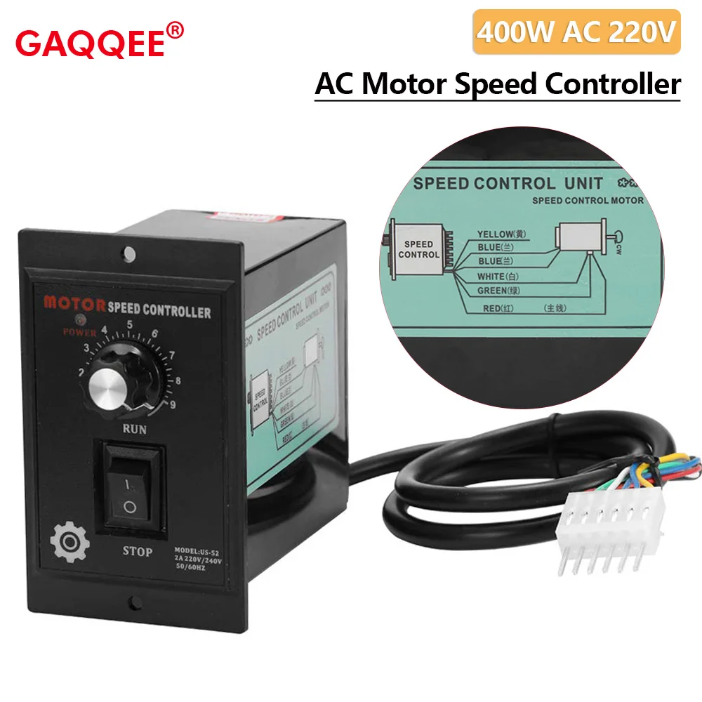 AC220V Motor Speed Controller 400W AC Motor Speed Pinpoint Regulator ...