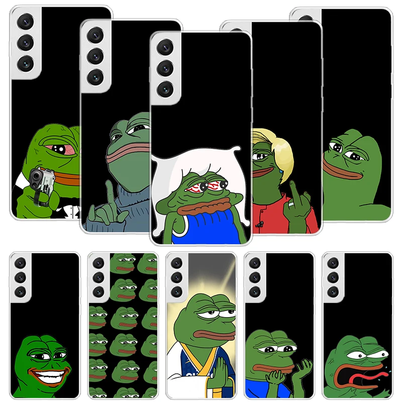 Cute-Frogs-Party-Sad-Pepe-Phone-Case-For-Samsung-Galaxy-S20-FE-S10-Plus ...