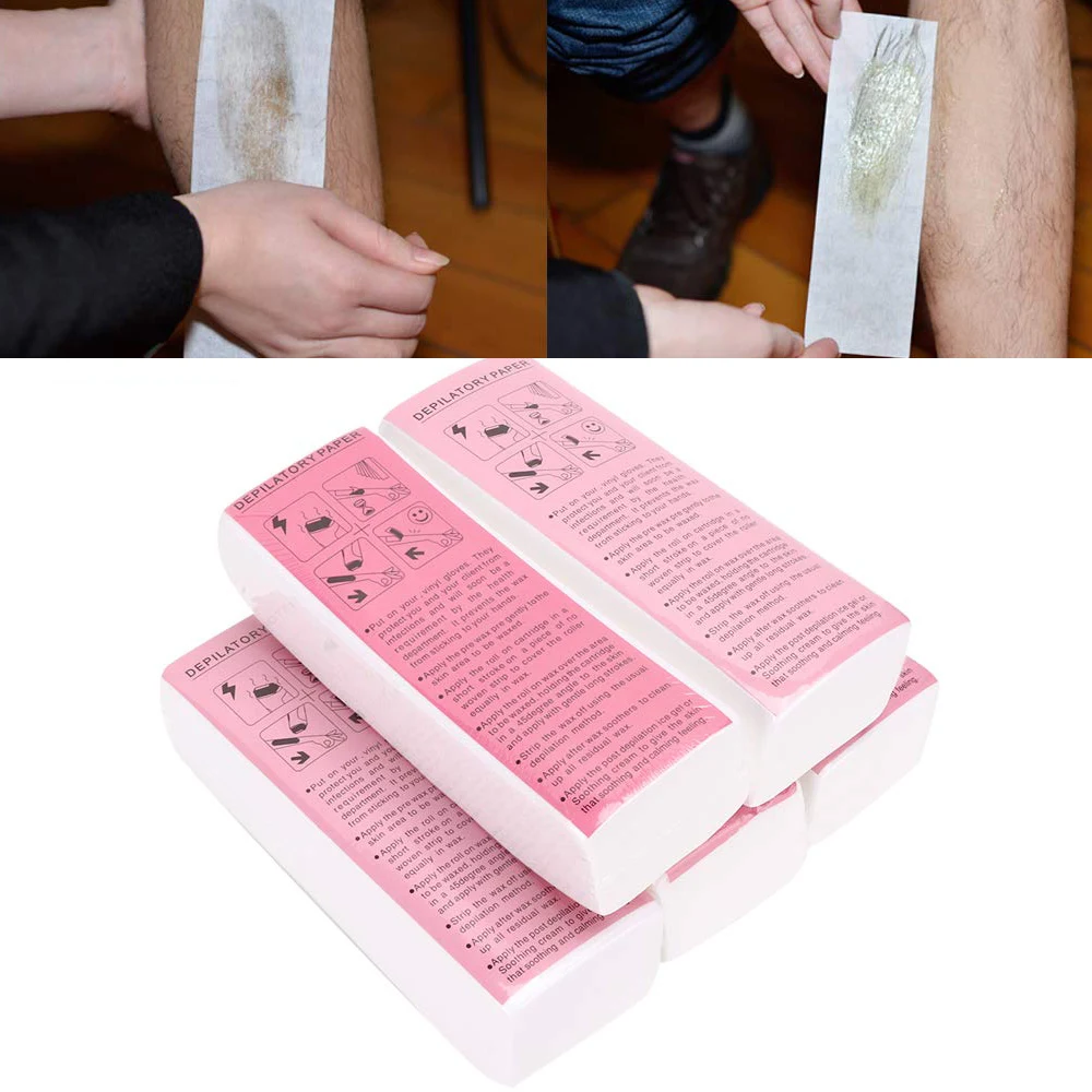 50-80-100Pcs-Wax-Hair-Removal-Depilation-Strips-Nonwoven-Body-Cloth ...