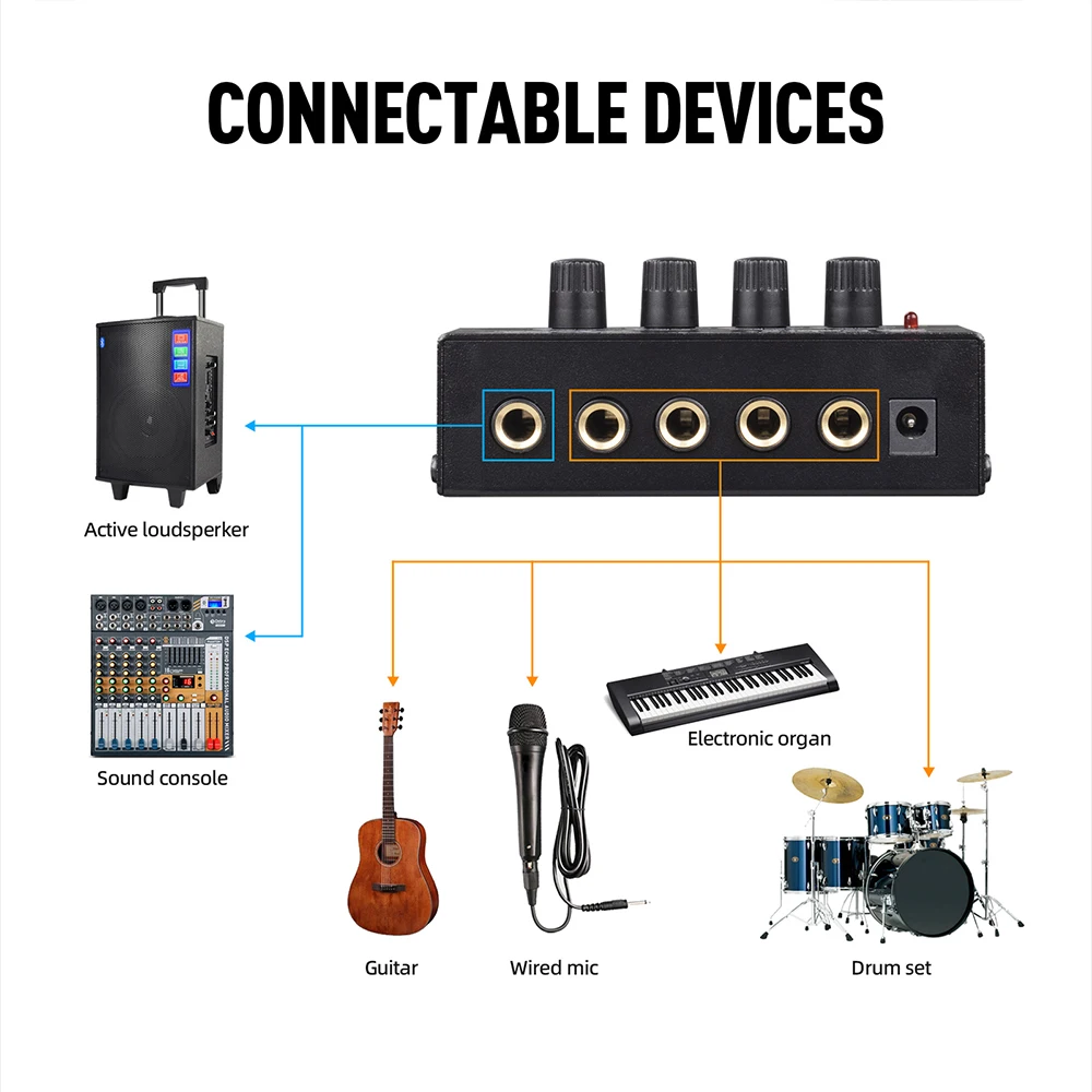 Buy D Debra Audio Mixer 4-Channel Line Mixer for Sub-Mixing