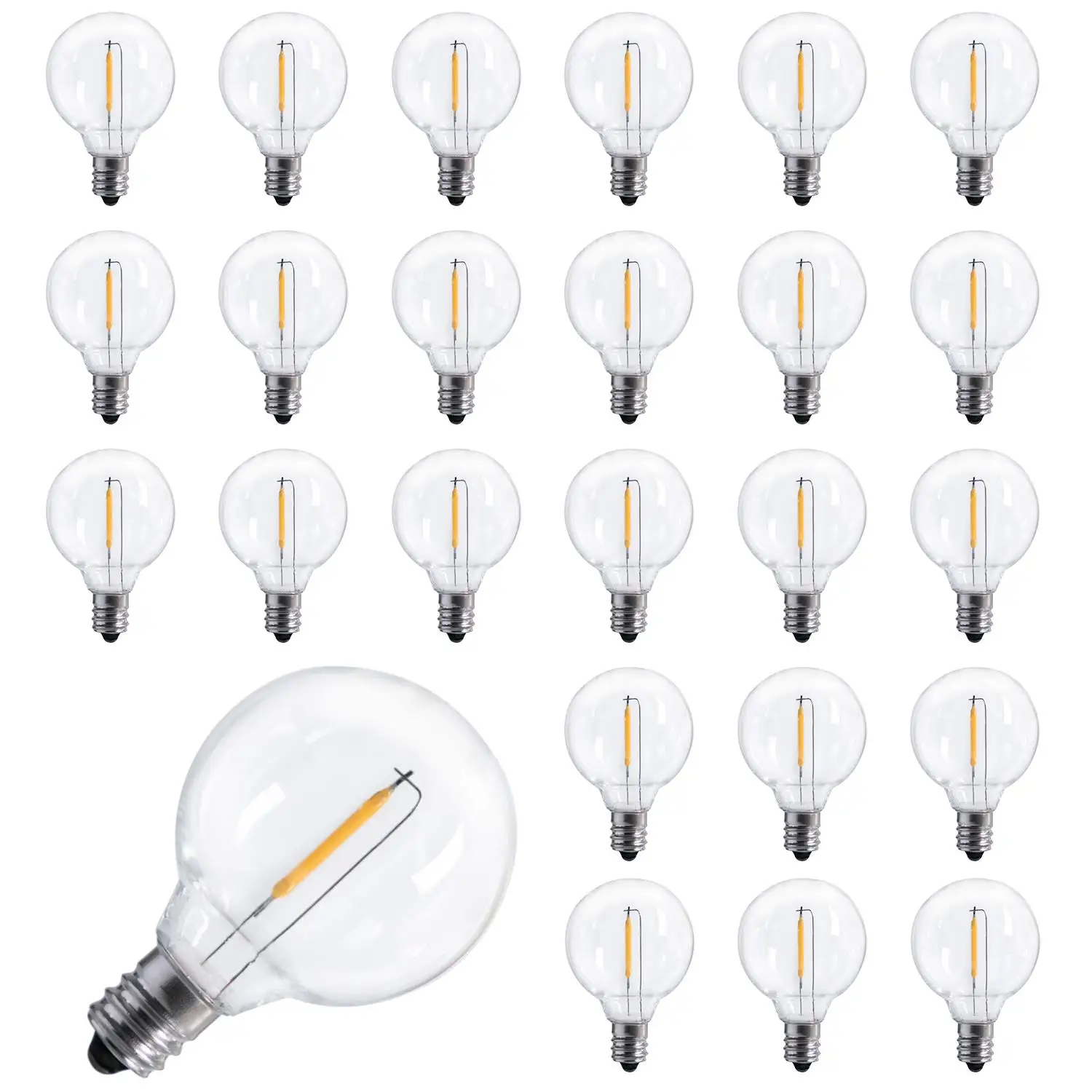 25PCS-G40-LED-Tungsten-String-Light-Replacement-Bulb-E12-220V-110V-Warm ...