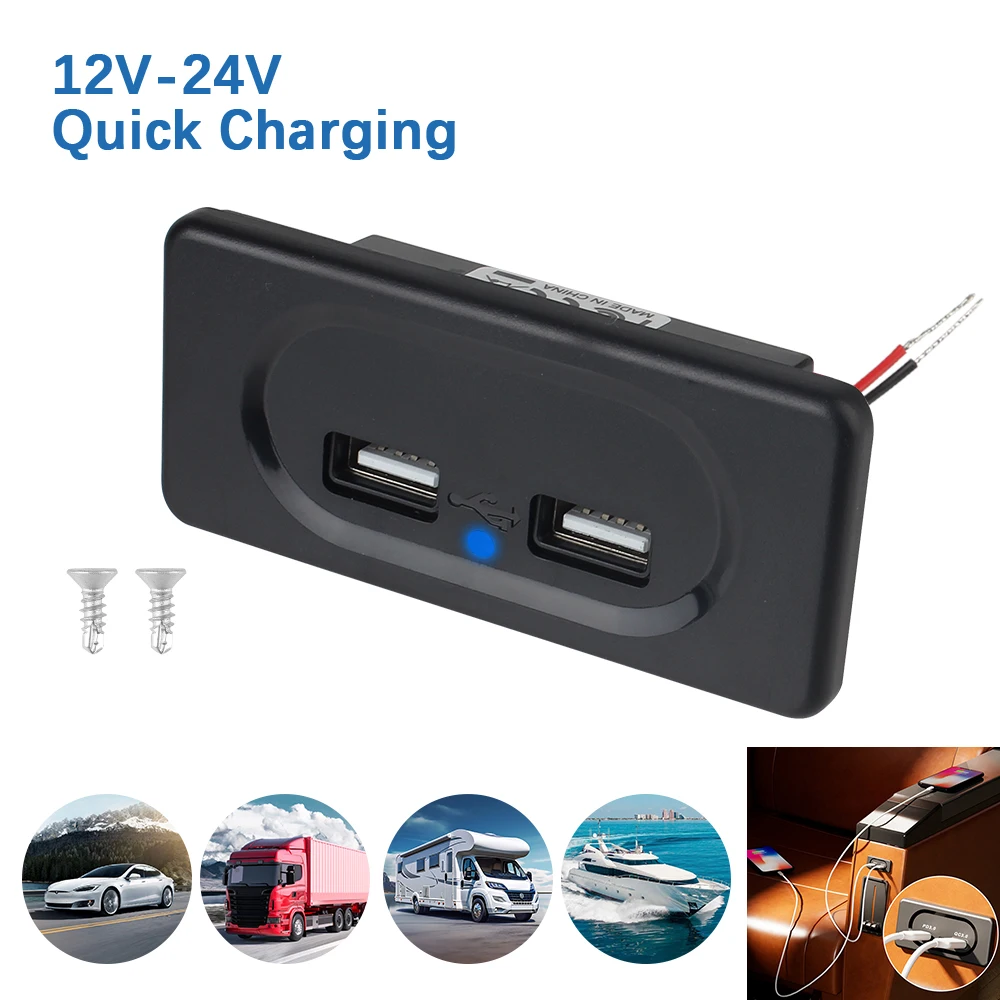PD3-0-Type-C-Port-Adapter-Dual-USB-Charger-Outlet-12-24V-Quick-Charge ...
