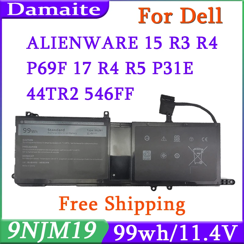 9NJM1-99WH-Laptop-Battery-For-Dell-Alienware-15-R3-R4-17-R5-Series ...