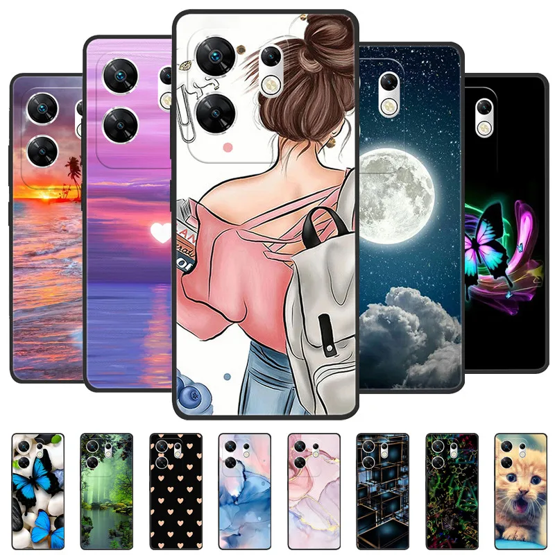 For-Infinix-Zero-30-4G-Case-Cover-Zero30-Silicone-Soft-Marble-Black ...