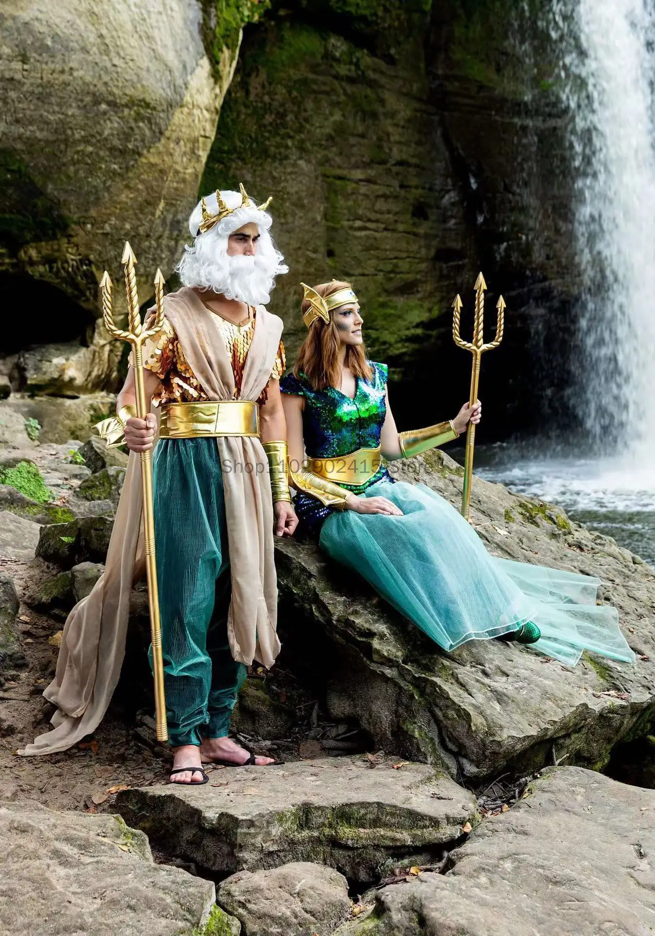 New-Halloween-Greek-Mythology-Neptune-King-Queen-Cosplay-Costume-For ...