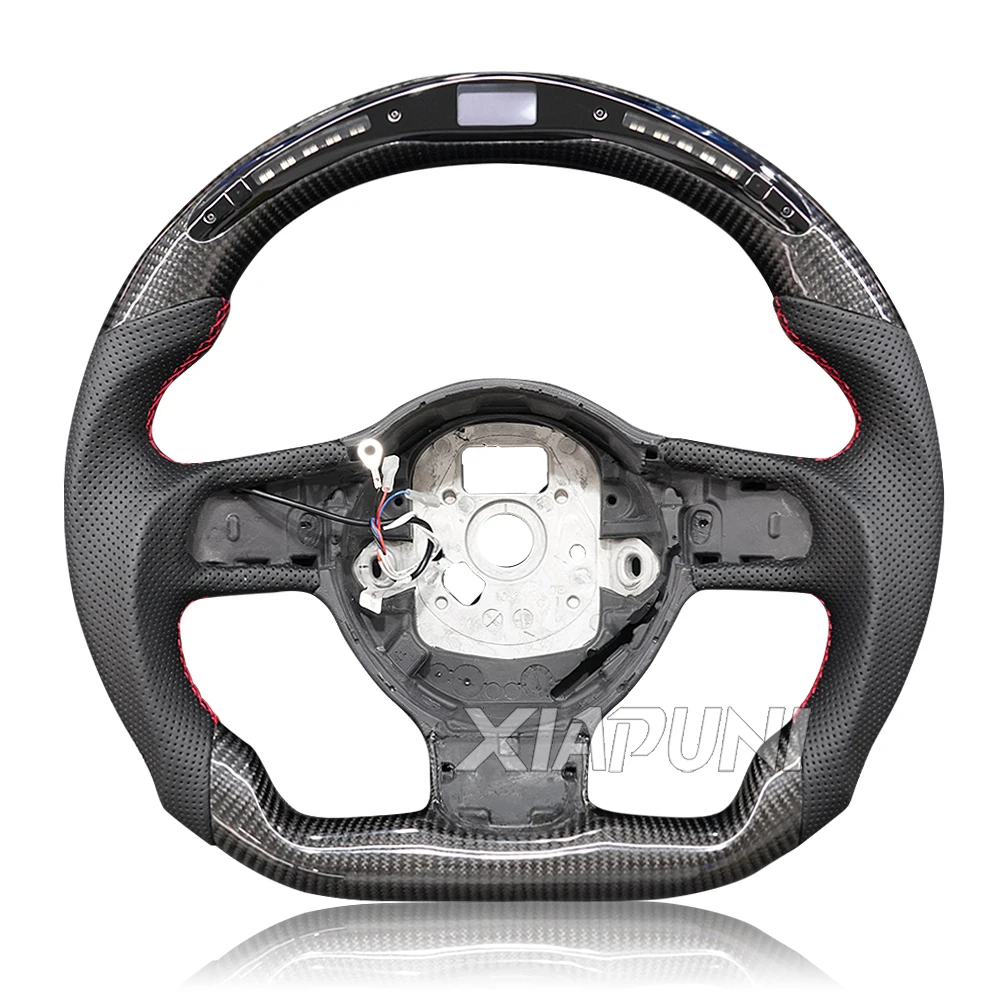 LED Carbon Fiber Steering Wheel For Audi R8 TTS TT 2007-2016 Paddle ...