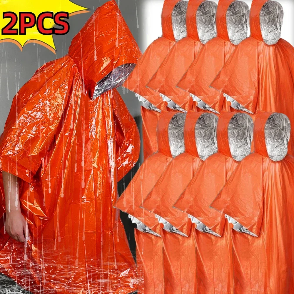 Outdoor Multifunction Raincoat Camping Waterproof Raincoats Emergency ...