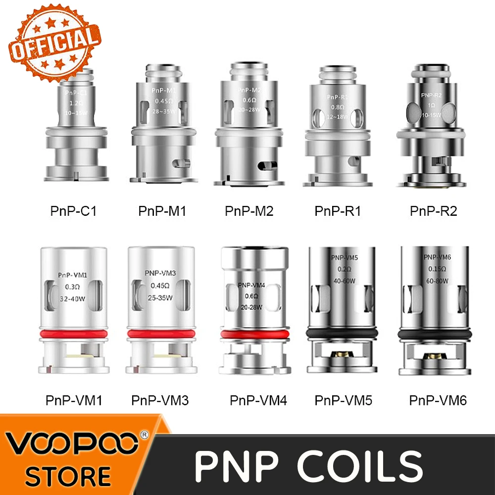 Voopoo Pnp Vm4 Coil 06ohm | Voopoo Coil Pnp Vm5 1pc | Voopoo Coil Pnp Vm1 03 - Atomizer Cores ...