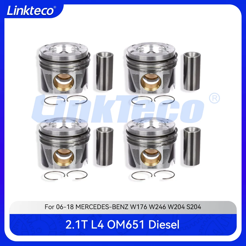Engine Piston with rings STD 0.5 For 2.0 L 2.0T OM651 Diesel MERCEDES ...