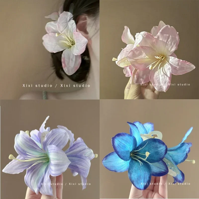 Lily Flower Grasp Clip New Chinese Style Fashion Hairpin Flower ...