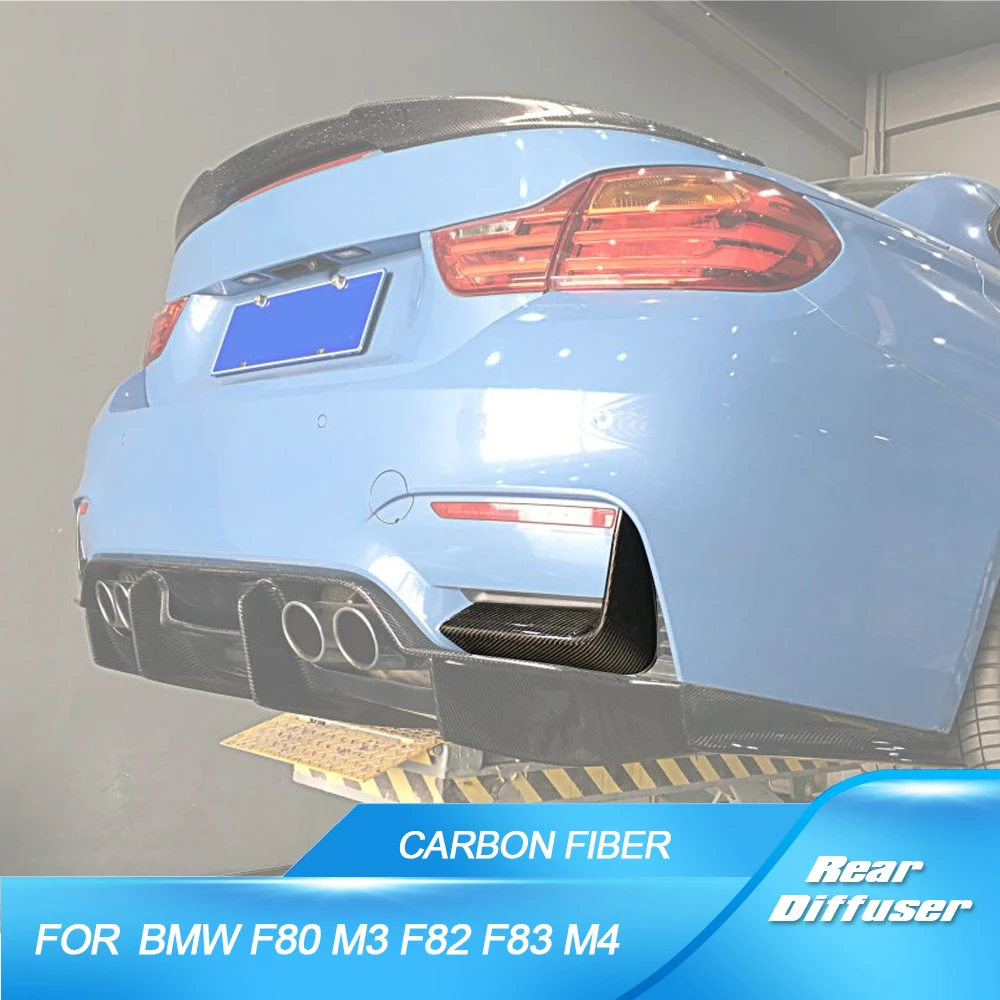 Carbon Fiber Rear Bumper Diffuser Lip Splitters Lower Corner Spoiler ...