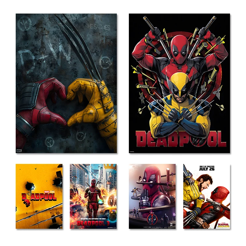 Deadpool-Wolverine-Movie-Canvas-Painting-Poster-Cuadros-Marvel ...