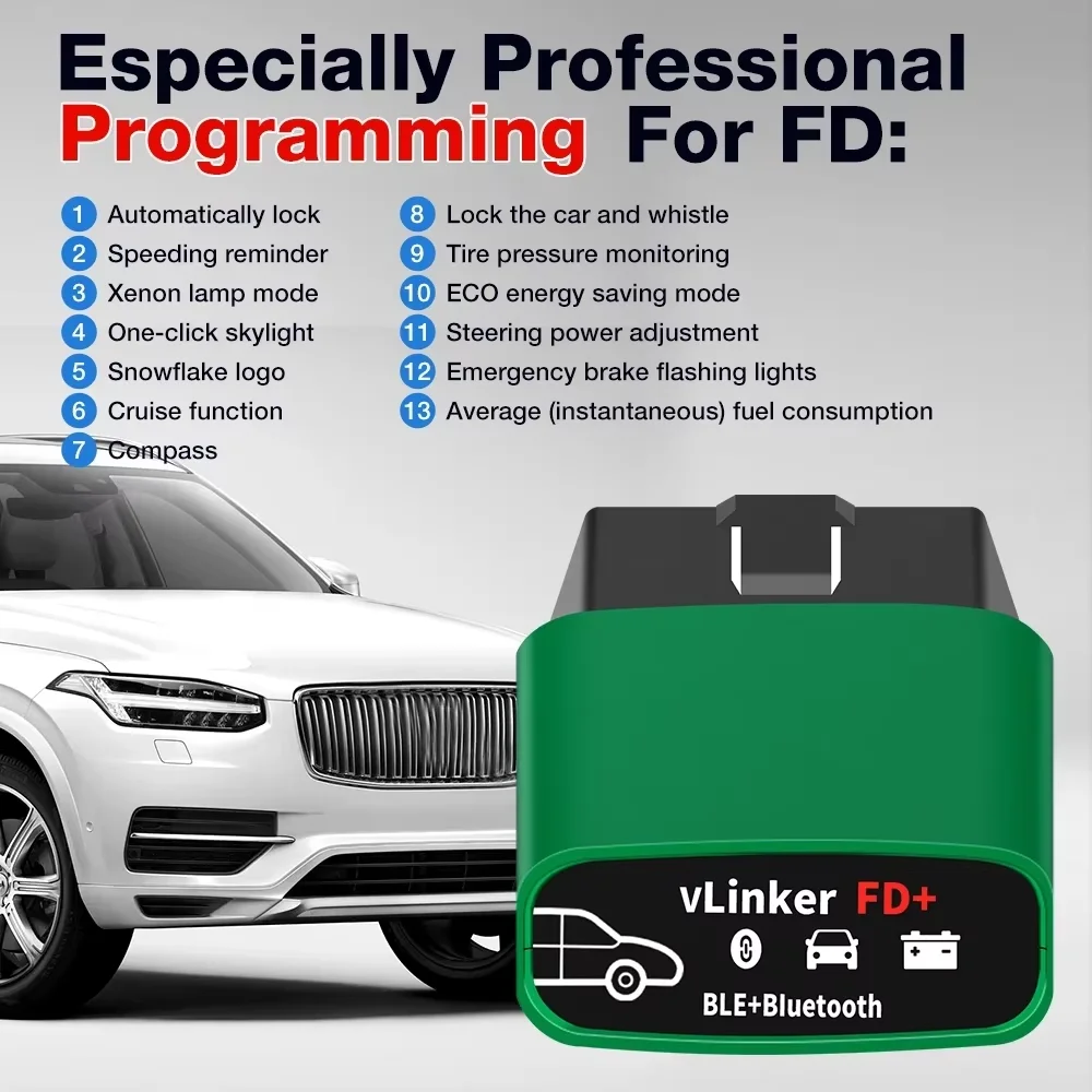 ELM327 OBD2 Scanner Vgate VLinker MC/BM/FD BT 4.0 Wifi Car Diagnostic ...