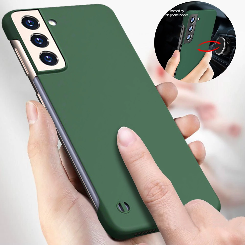 S22 S22 Ultra 5g Caso Ultra Fino Sem Moldura Magnética Titular Do Carro Caso Duro Para Samsung ...