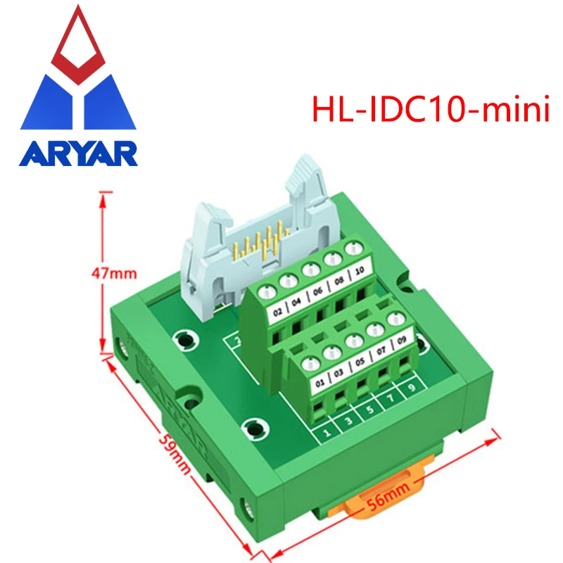 IDC10-2X5Pin-IO-Extended-Data-Cable10Pin-Terminal-Block-Module-Pin ...