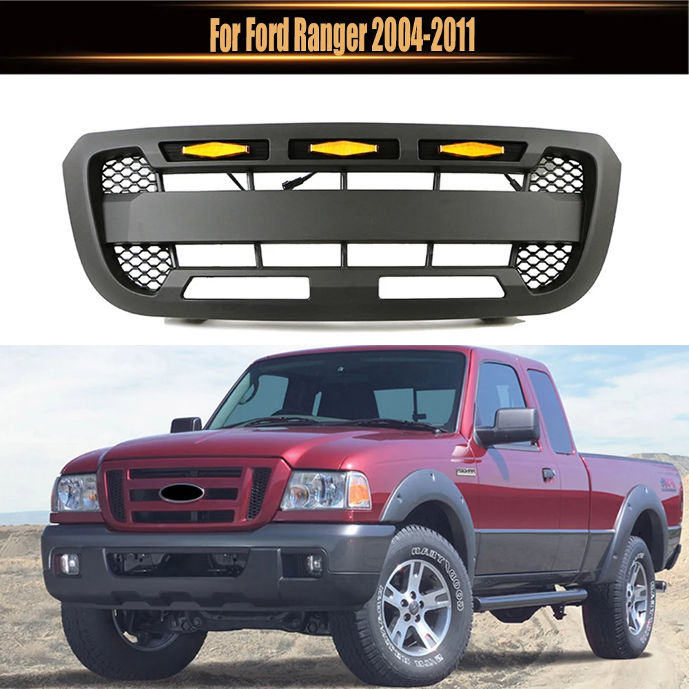 For-Ford-Ranger-2004-2011-Car-Modified-ABS-Front-Bumper-Mask-Grille ...