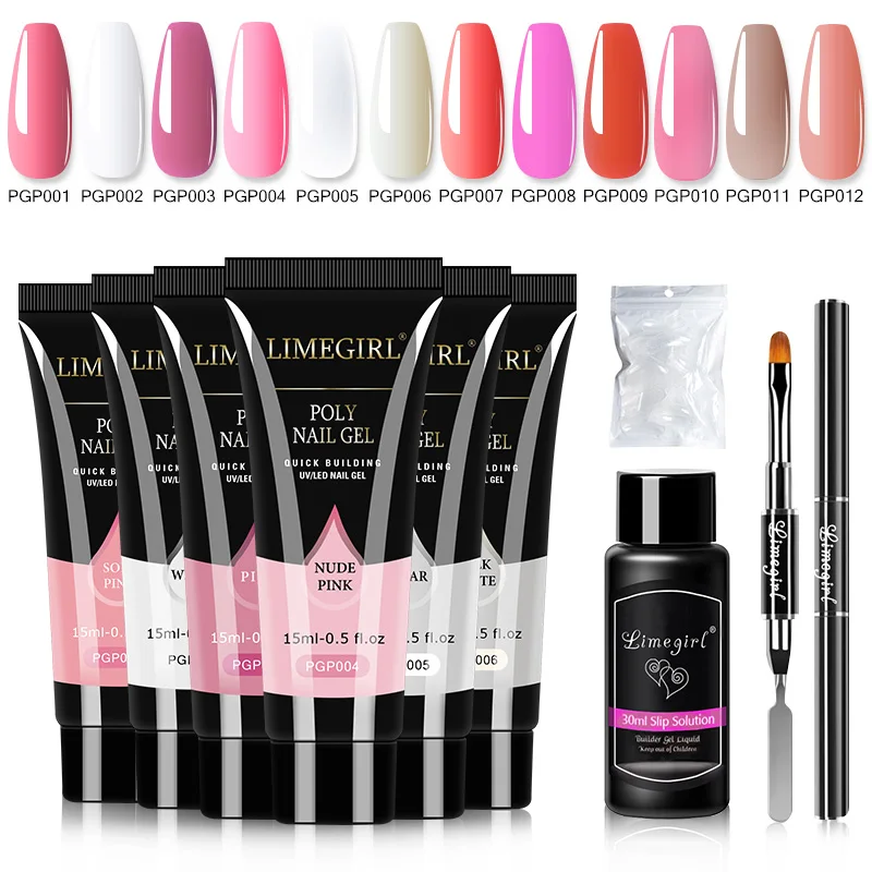 Limegirl-Poly-Nail-Gel-Set-Manicure-Set-Gel-Cuticle-Pusher-Finger ...