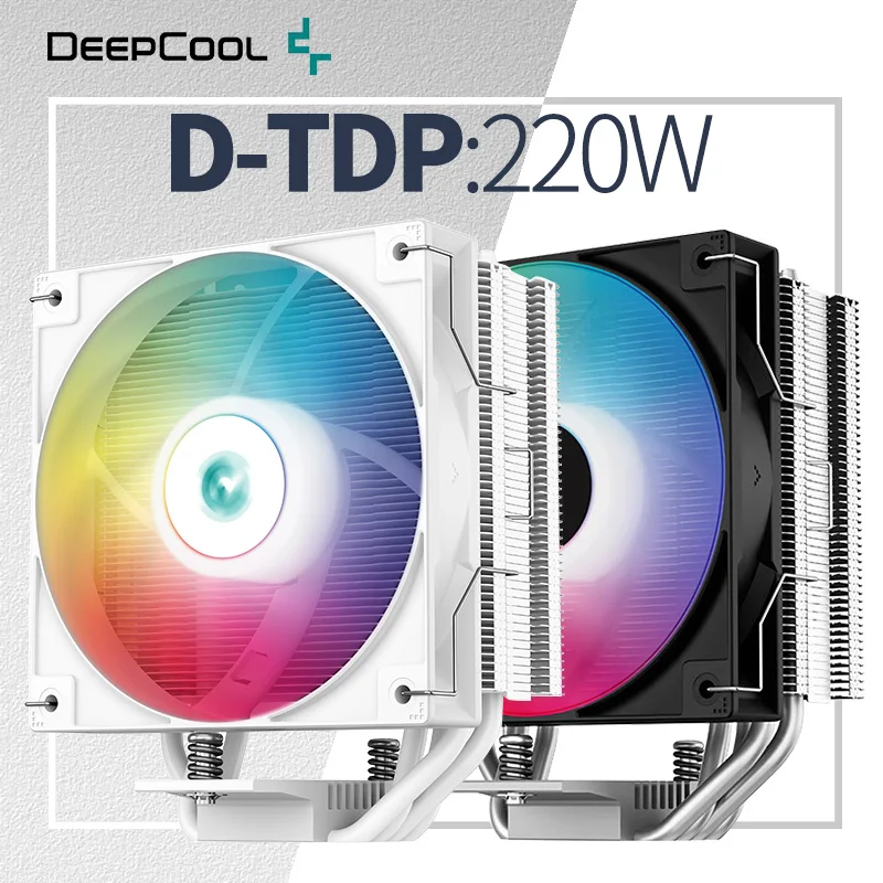 Deepcool AG400 4 Heat Pipes ARGB CPU Air Cooler 12cm PWM Fan D-TDP 220W ...