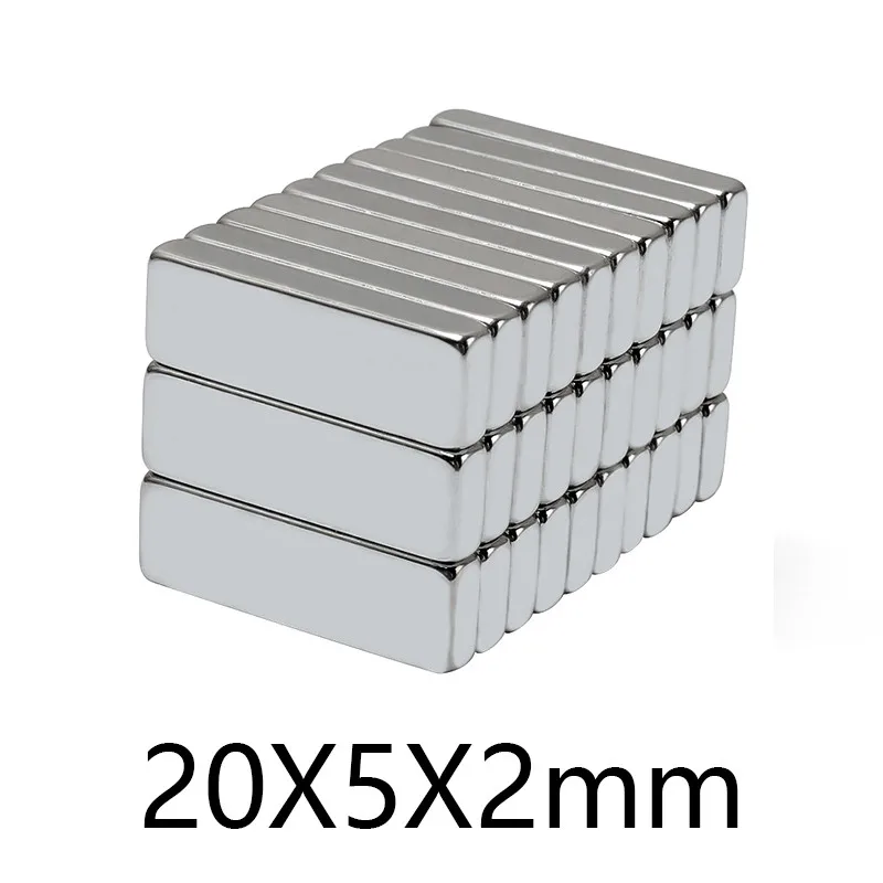 20pcs-20x5x2mm-Small-square-Magnets-Neodymium-magnetic-20-5-2mm-Strong ...