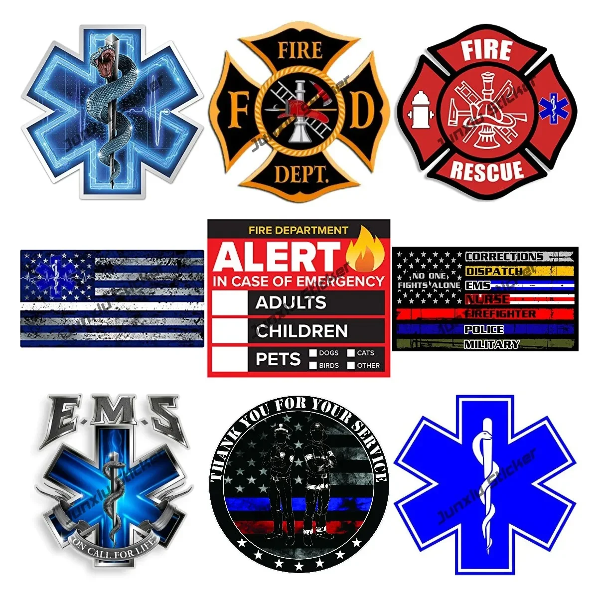 First-Responder-Reflective-Decals-on-Call-for-Life-EMS-Sticker ...