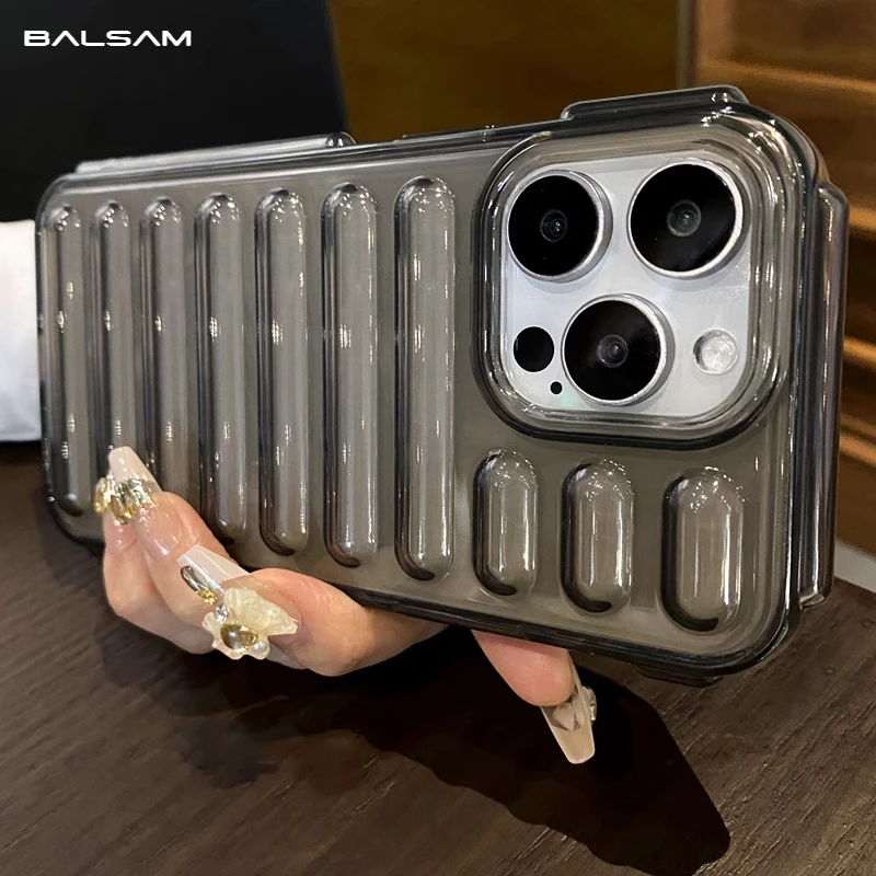 Air Cushion Capsule Shockproof Armor Phone Case For iPhone 16E 16 15 14 ...