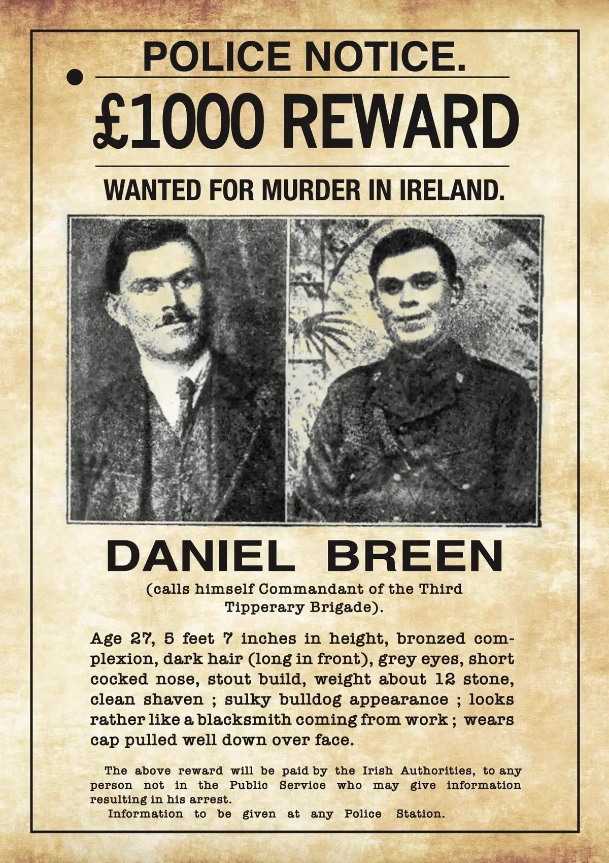 Authentic Jesse James Wanted Poster