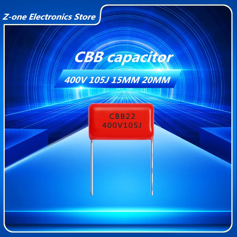 10PCS 400V105 1UF 15MM 20MM 400V 105J 1000NF igmopnrq CBB Polypropylene ...