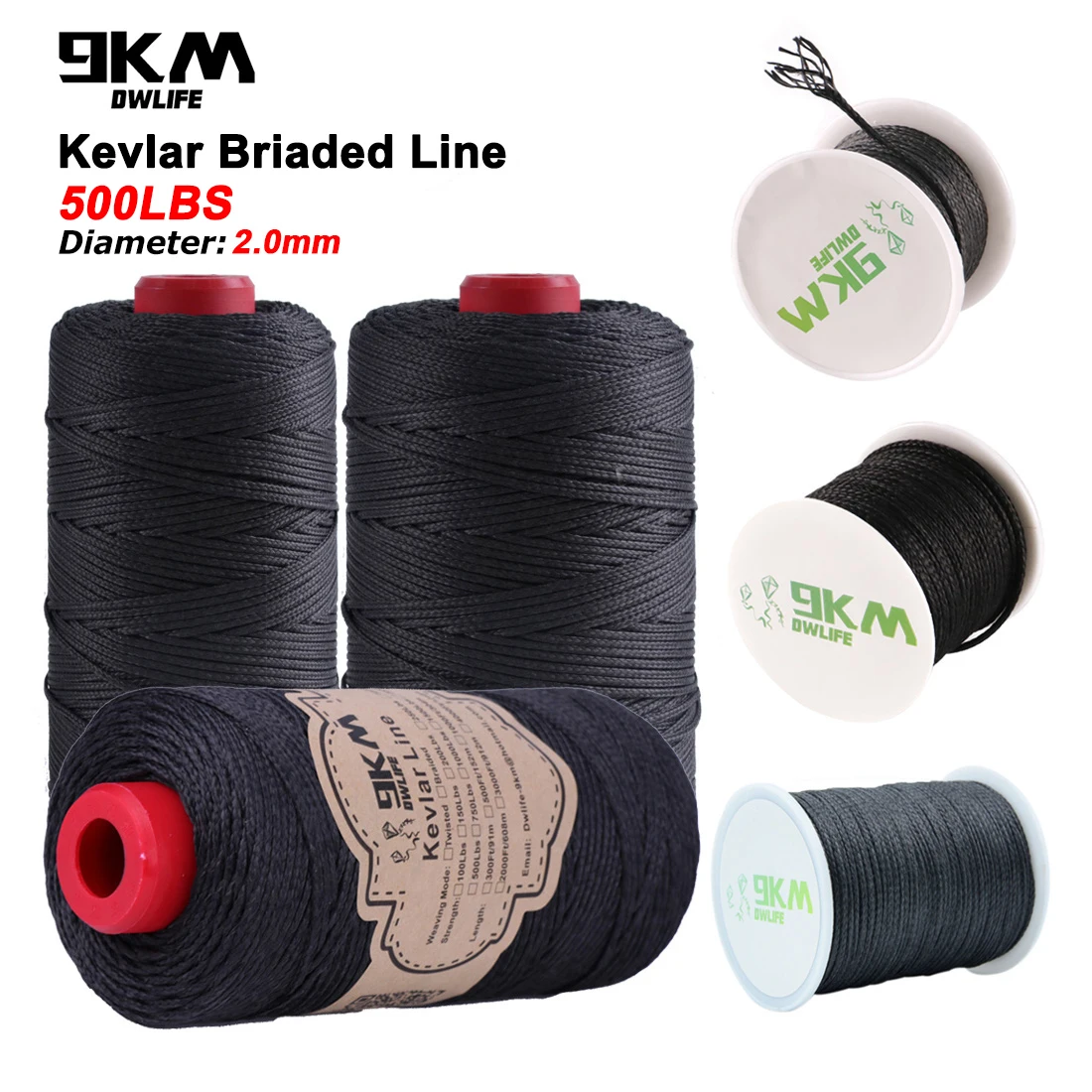 50~500lbs Braided Dacron Line Non-Stretch String Fishing Assist Cord ...