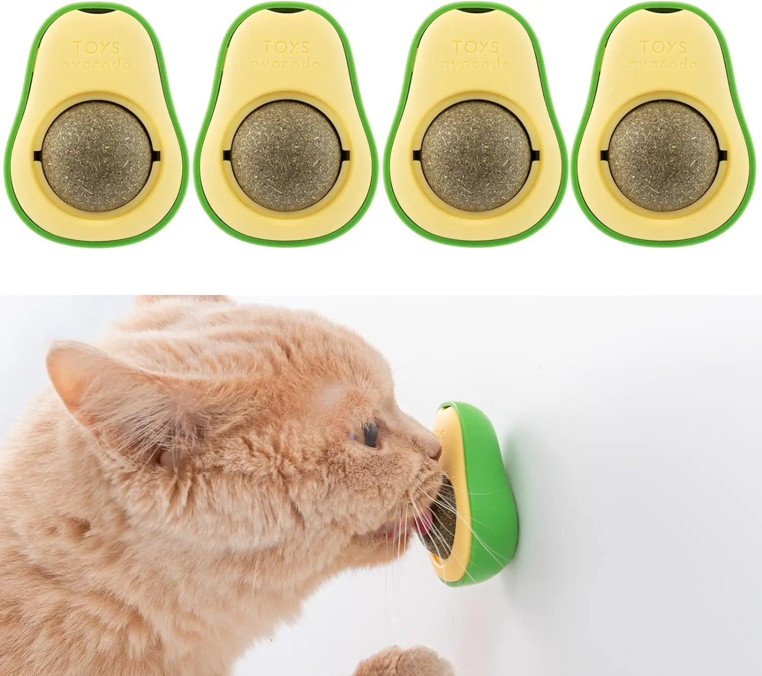 Avocado-Catnip-Wall-Ball-Cat-Toys-Catnip-Edible-Licking-Balls-Snack ...